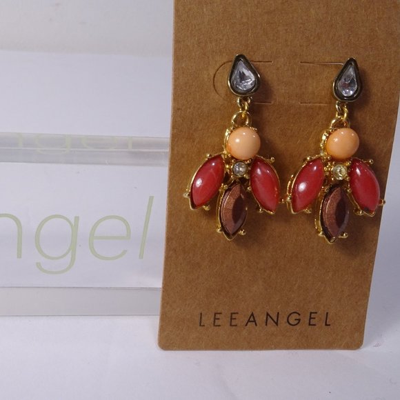 Lee Angel | Jewelry | Lee Angel Mixed Cabochon Crystal Drop Earrings ...